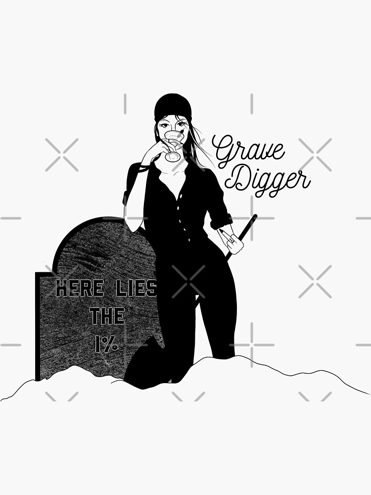 "Grave Digger" Sticker for Sale by ArtisticSpoonie | Redbubble