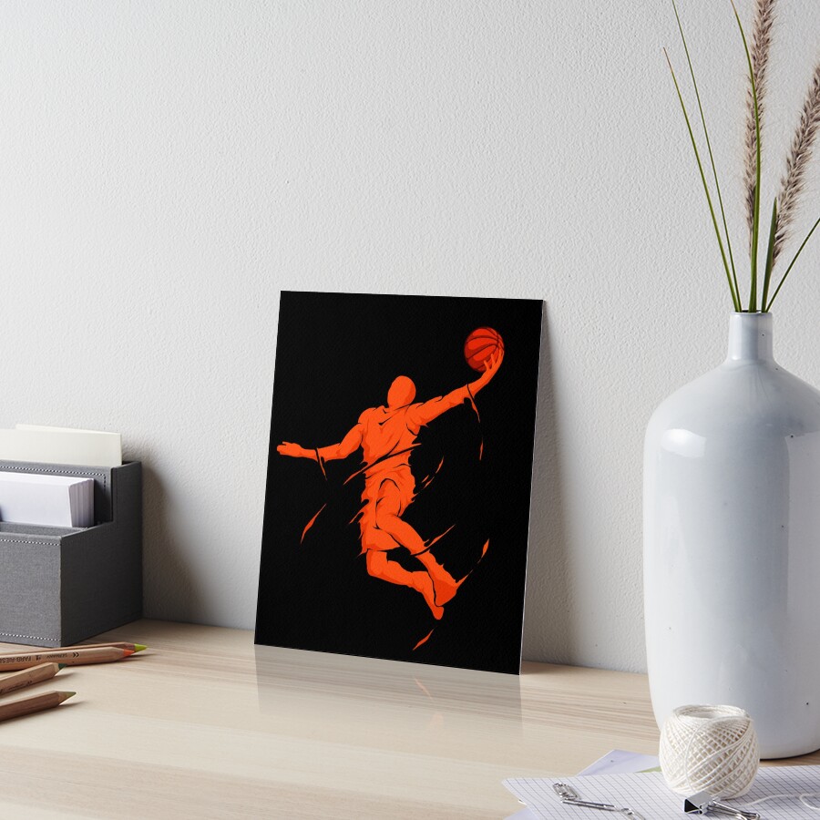 "Basketball Jump Slam Dunk" Art Board Print for Sale by Antonirodrigues ...