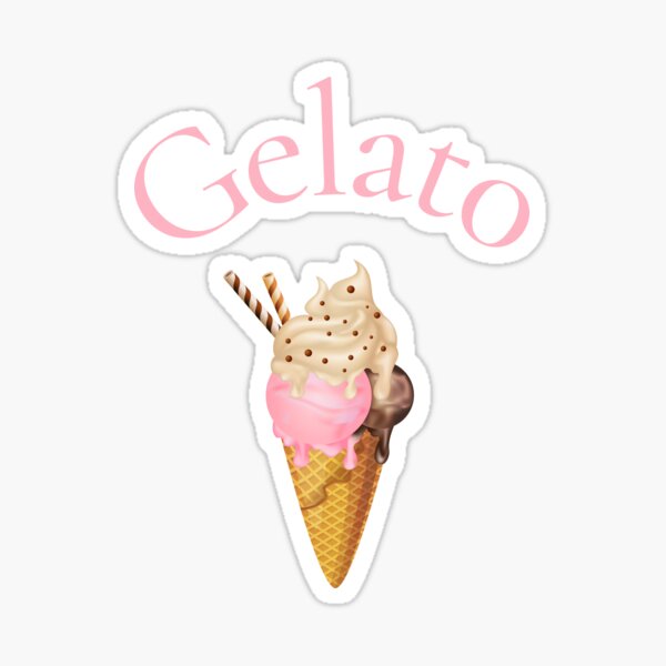 "Ice Cream Gelato Design" Sticker for Sale by Fiftyandfab | Redbubble