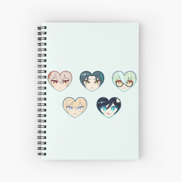 "Genshin Impact Anemo set " Spiral Notebook for Sale by peach-milq-tea ...