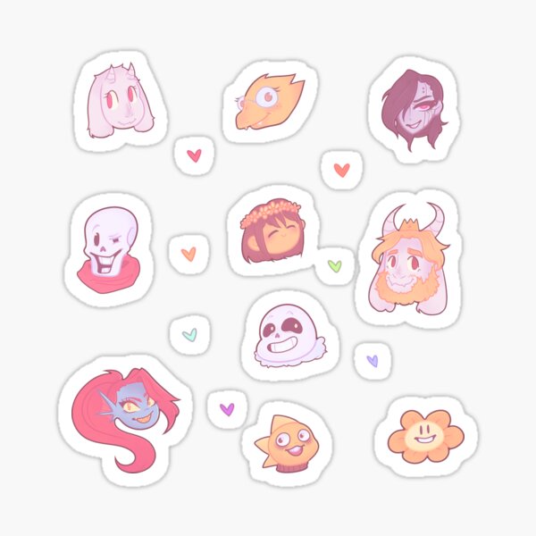 "Undertale Characters Sticker Set" Sticker for Sale by smeefing | Redbubble
