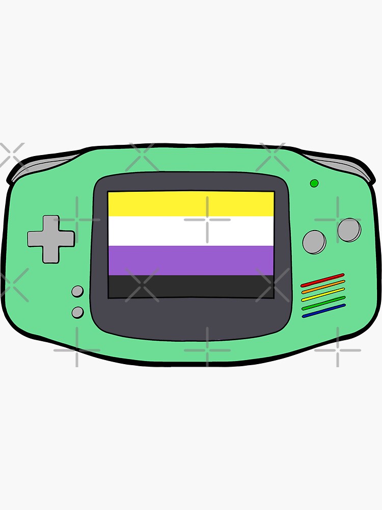 "Non Binary hand held game" Sticker for Sale by xr-ox | Redbubble