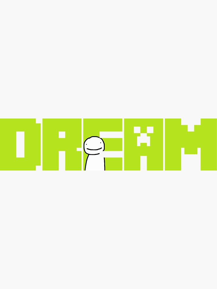 Pegatina «Dream Minecraft Logo Diseño Creeper Dream Team SMP» de ...