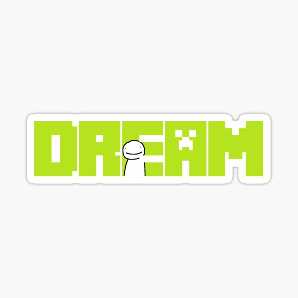 "Dream Minecraft Logo Creeper Design Dream Team SMP" Sticker for Sale ...