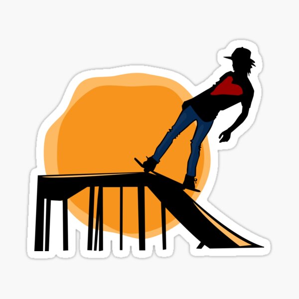 "Sunset Skate Ramp" Sticker for Sale by artmadeinheaven | Redbubble