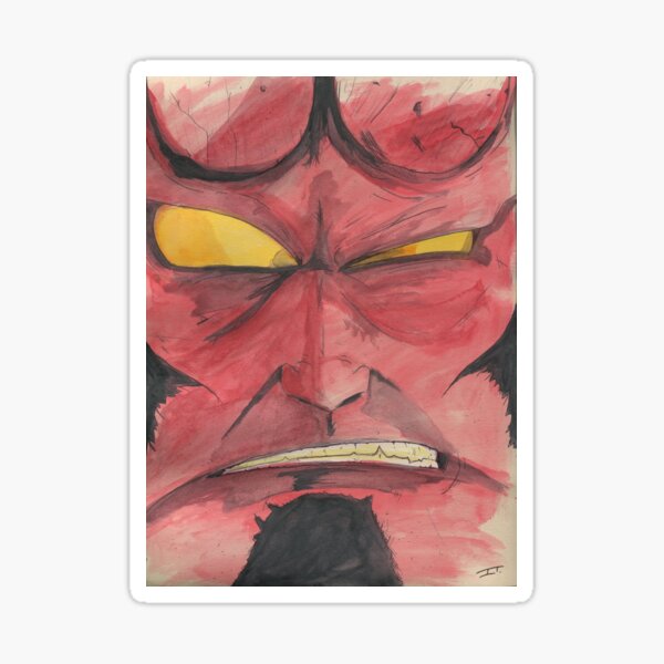 "Hellboy" Sticker for Sale by Inigo-Tena | Redbubble