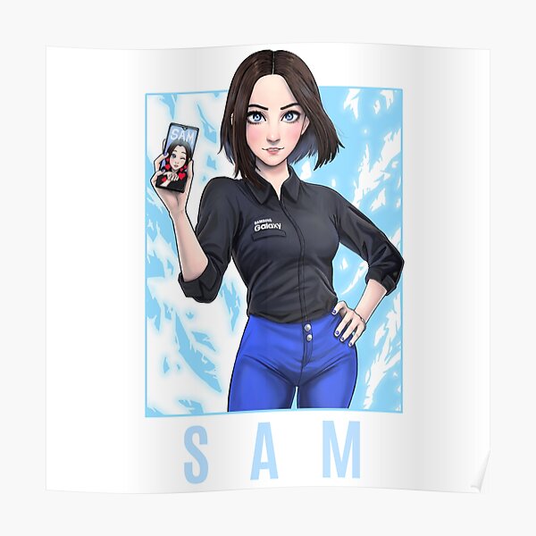 "Samsung virtual assistant Sam fanart" Poster for Sale by Oyenpaws ...