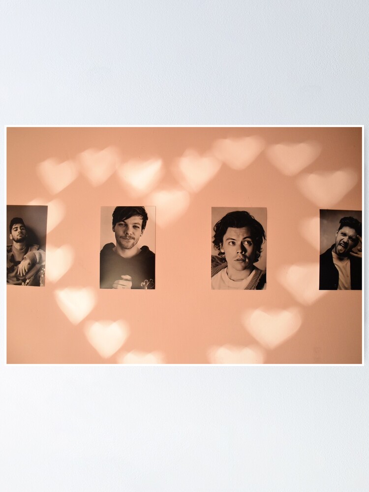 "harry and louis pink heart" Poster by honeyloki | Redbubble