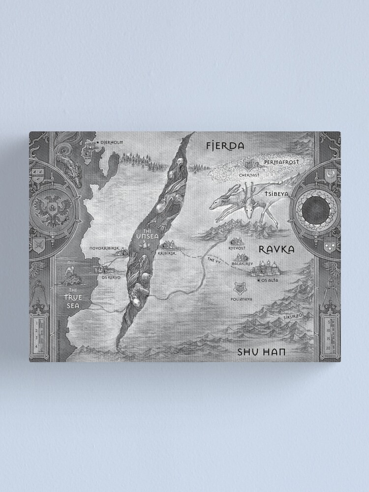 "Shadow and Bone Map (Grishaverse Map)" Canvas Print for Sale by ...