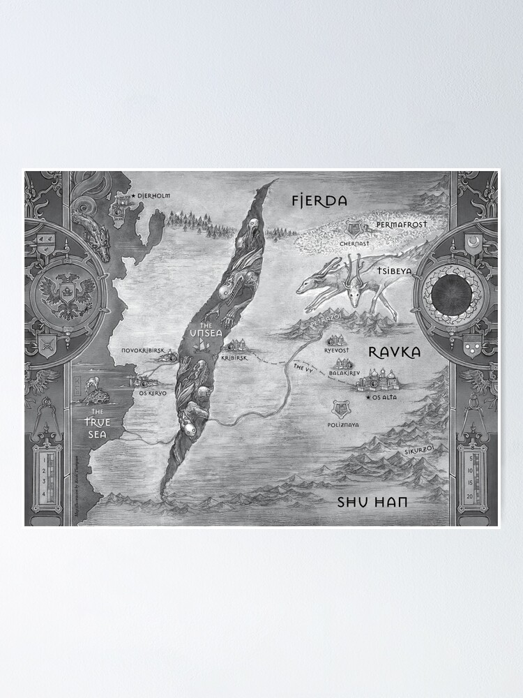 "Shadow and Bone Map (Grishaverse Map)" Poster for Sale by sumejjap ...