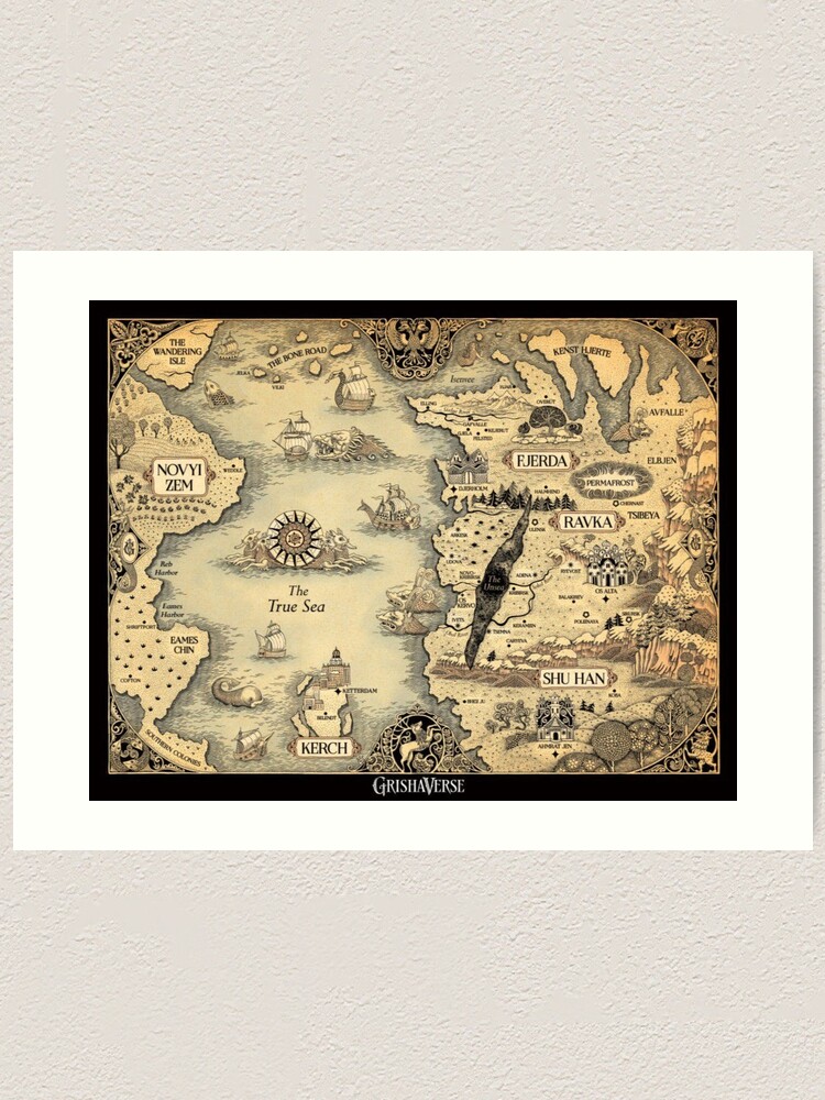 "Colored Grishaverse Map (Shadow and Bone map) " Art Print for Sale by ...
