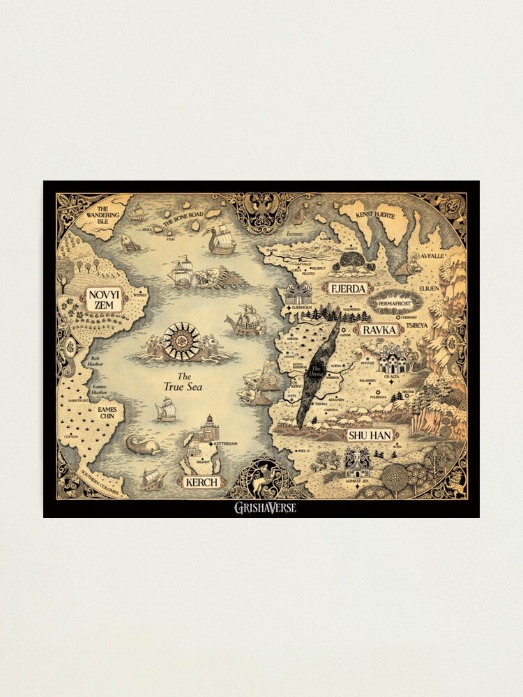 "Colored Grishaverse Map (Shadow and Bone map) " Photographic Print for ...
