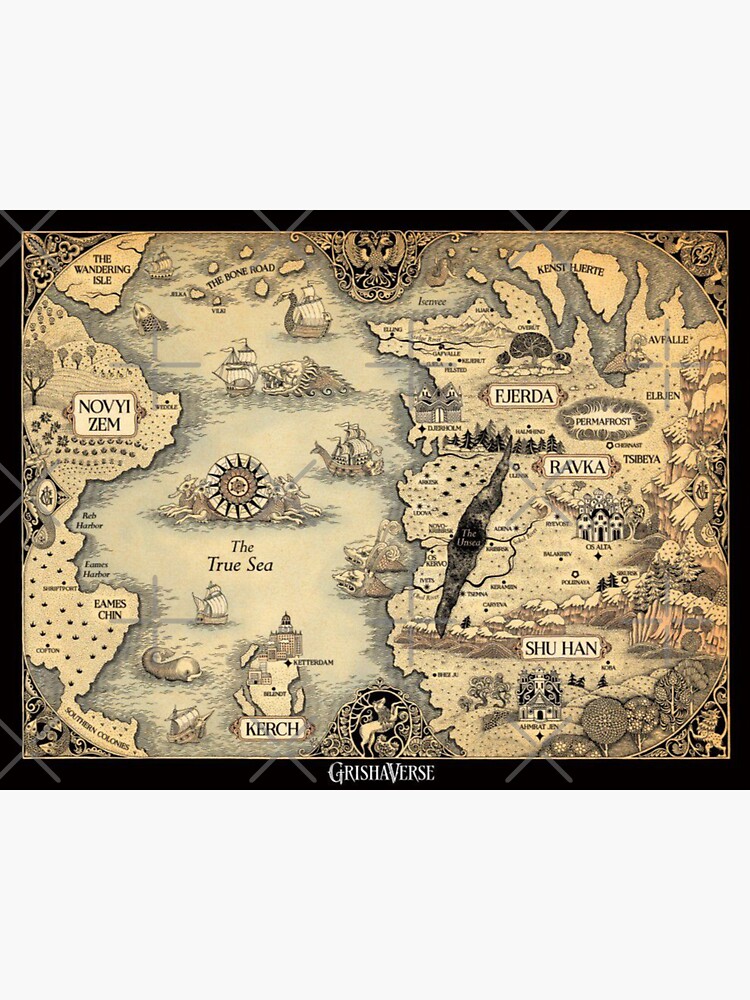 "Colored Grishaverse Map (Shadow and Bone map) " Sticker for Sale by ...
