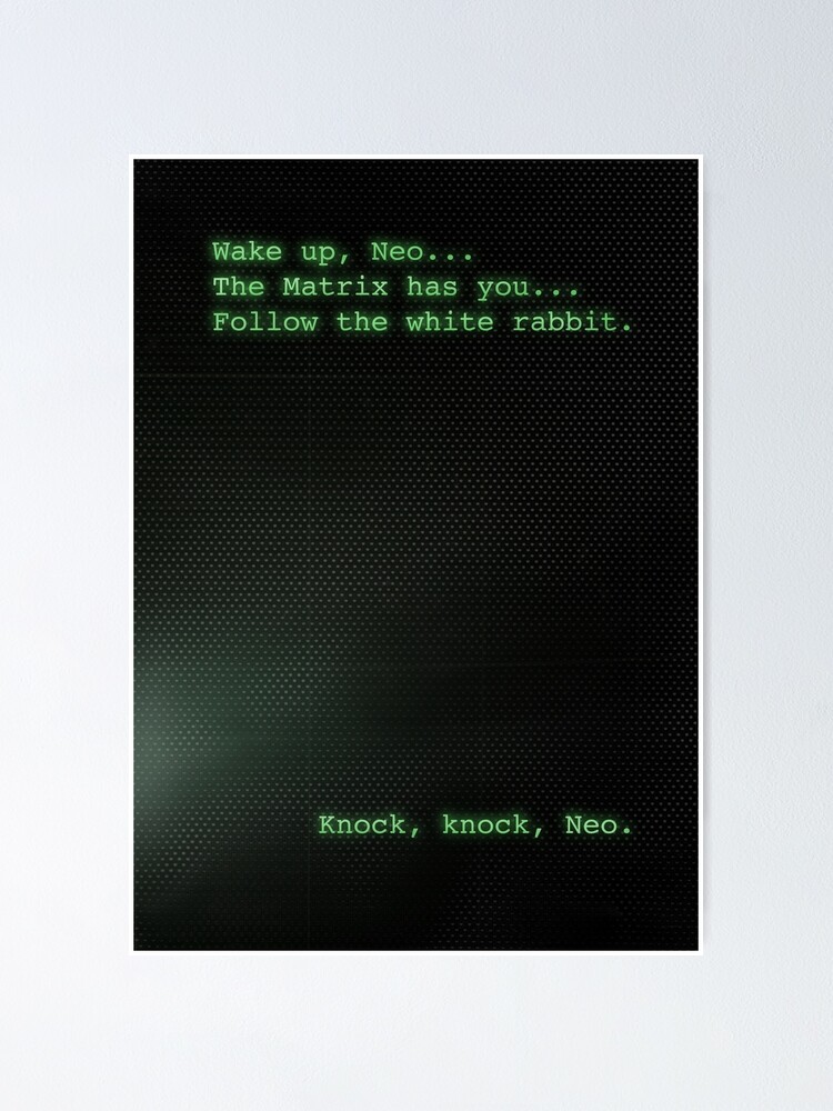 "Wake Up Neo" Poster for Sale by n-abakumov | Redbubble