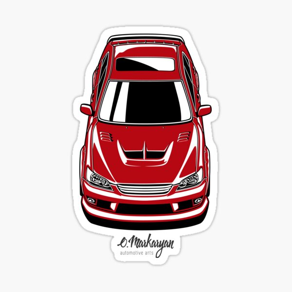 "Altezza / IS (red)" Sticker by OlegMarkaryan | Redbubble