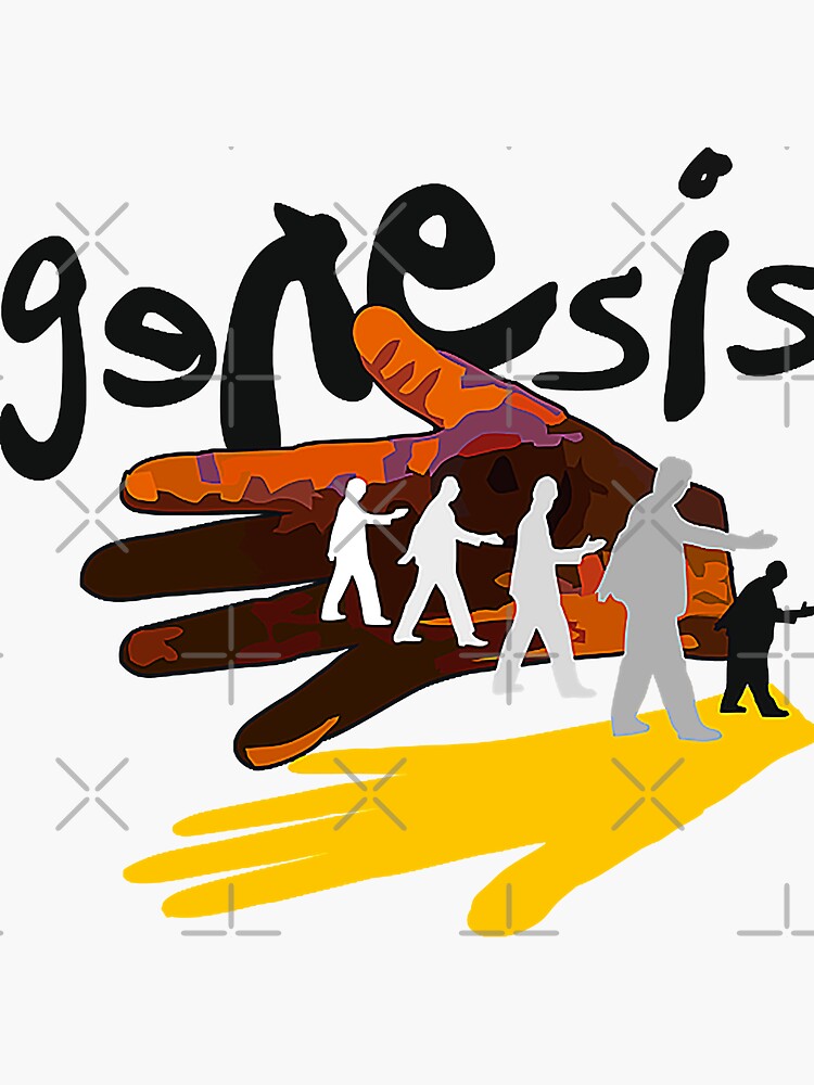 "Genesis music band retro hand poster" Sticker for Sale by WehrAdaline ...