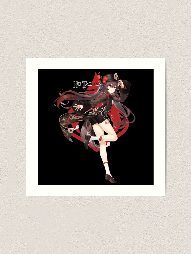 "Hu Tao Pyro Fire Elemental Genshin Impact" Art Print for Sale by ...