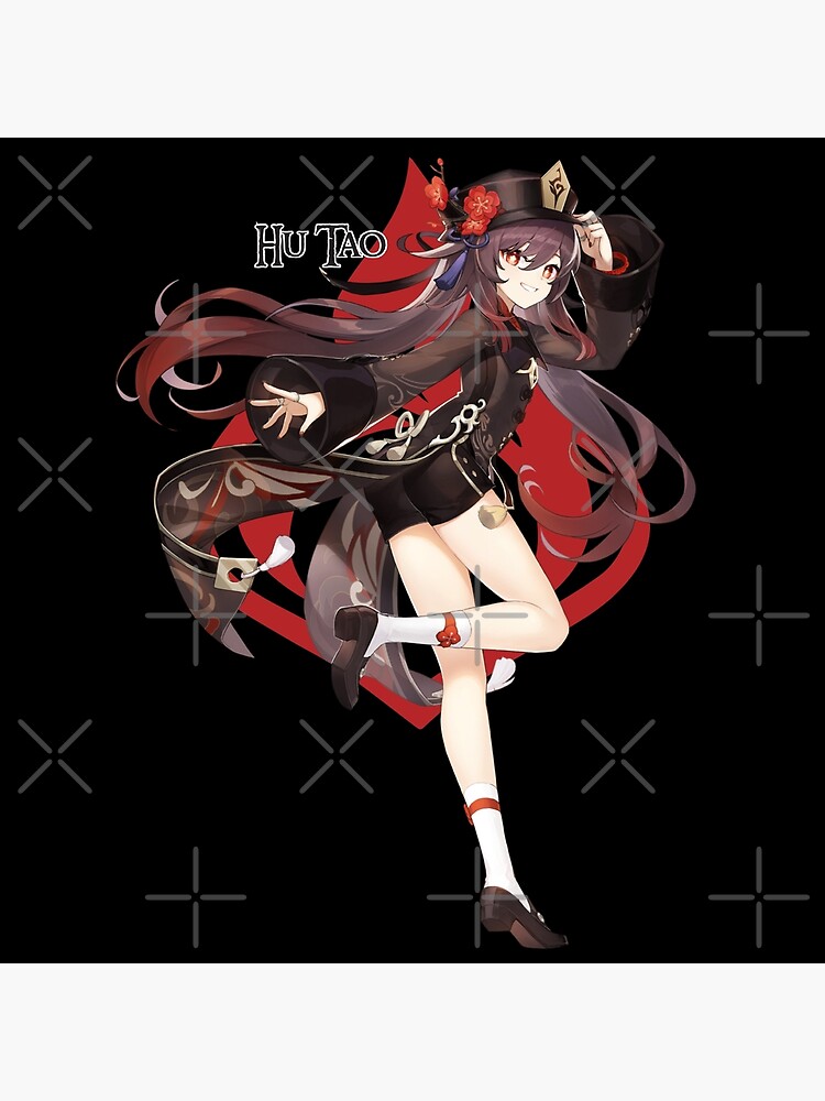 "Hu Tao Pyro Fire Elemental Genshin Impact" Metal Print for Sale by Kyz ...