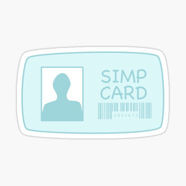 "Simp Card" Sticker for Sale by JordynD | Redbubble