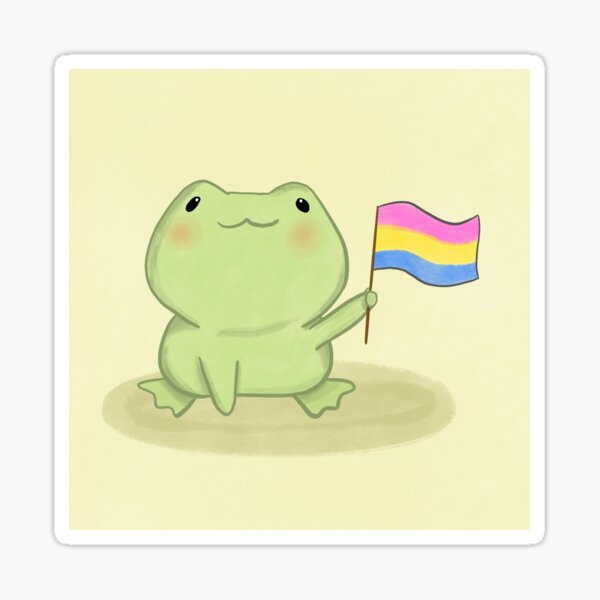 "Pansexual pride flag frog design" Sticker for Sale by stegobean ...