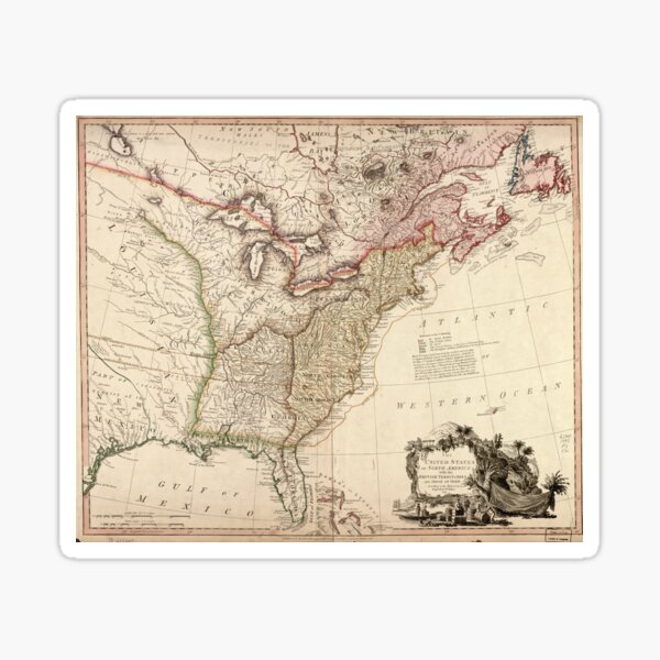 "Vintage Map of North America" Sticker for Sale by pdgraphics | Redbubble