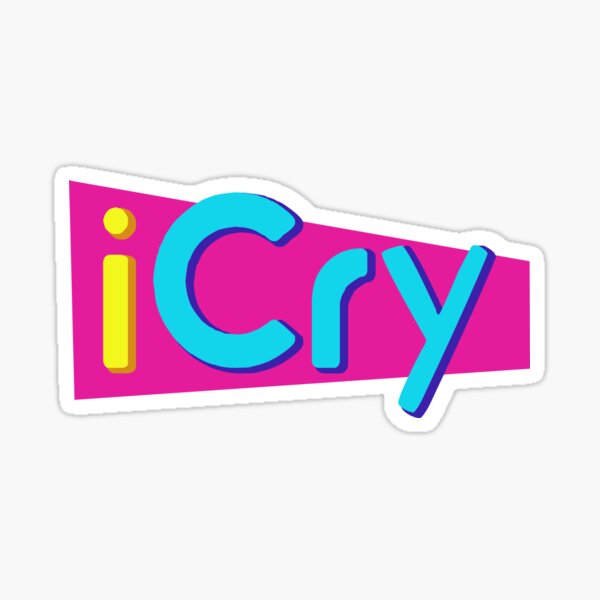 "iCry (iCarly Inspired)" Sticker for Sale by amyternent | Redbubble