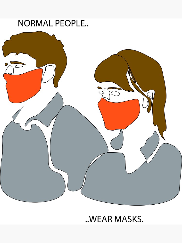 "Normal People Wear Masks" Sticker by Murphotography | Redbubble