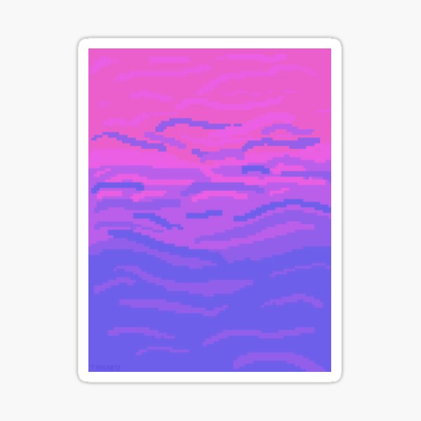 "subtle bisexual flag pixel art" Sticker for Sale by Tabsartz | Redbubble