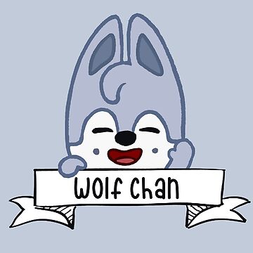 "stray kids skzoo (bang chan) wolf chan " Mounted Print for Sale by ...