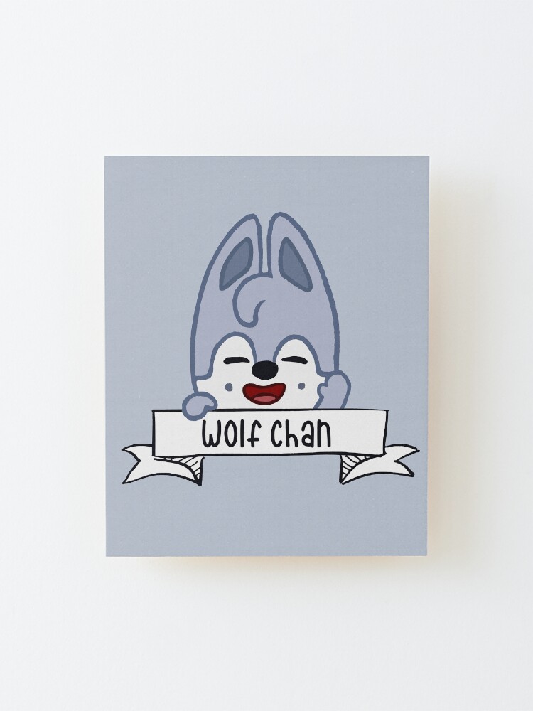 "stray kids skzoo (bang chan) wolf chan " Mounted Print for Sale by ...