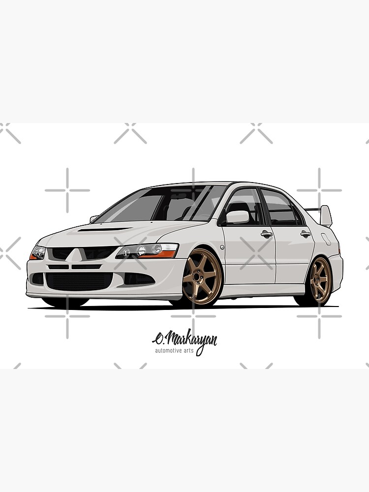 "Lancer Evolution VIII (white)" Art Print for Sale by OlegMarkaryan ...