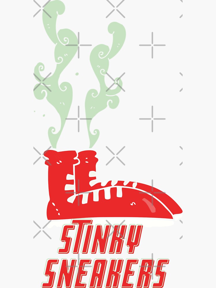 "Uh Oh Stinky Sneakers" Sticker for Sale by Red-ElYoubi | Redbubble