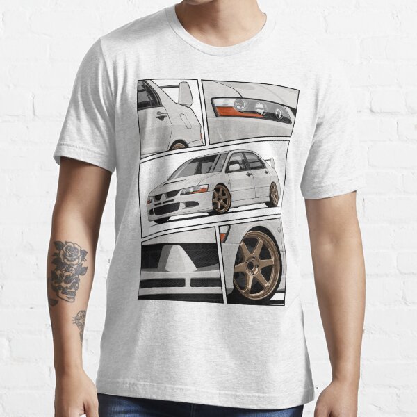 "Lancer Evolution VIII (white)" T-shirt by OlegMarkaryan | Redbubble ...