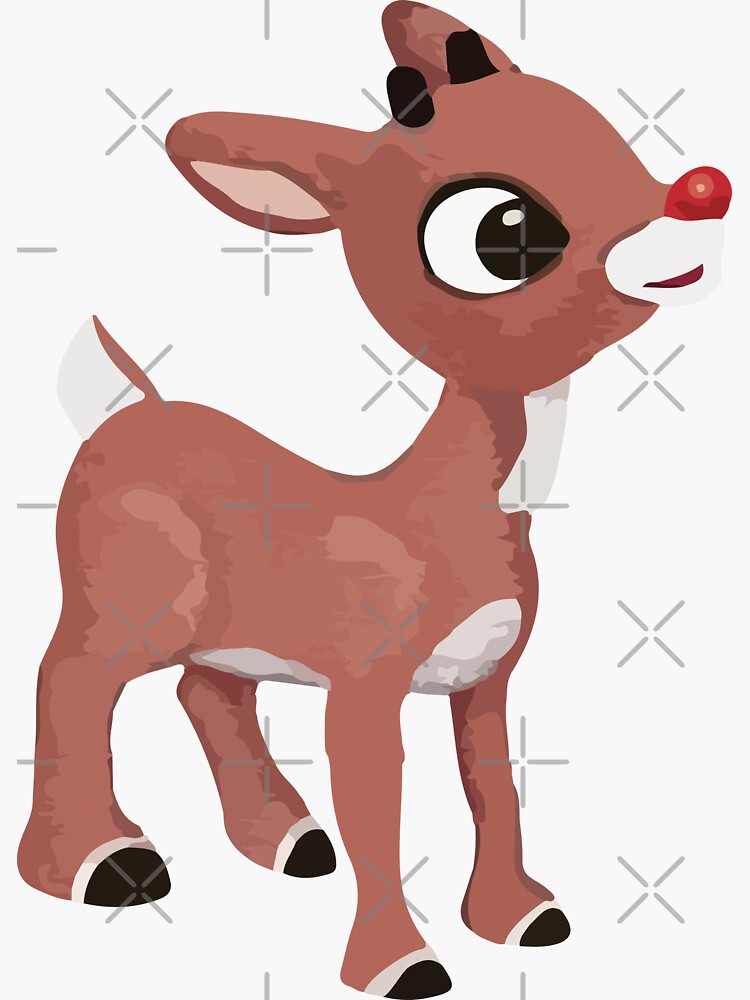 "Classic Rudolph" Sticker by graphicloveshop | Redbubble