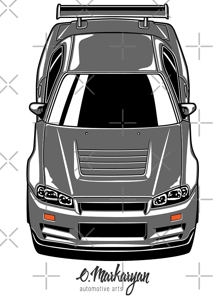 "Skyline R34 GT-R (grey)" Baby One-Piece for Sale by OlegMarkaryan ...