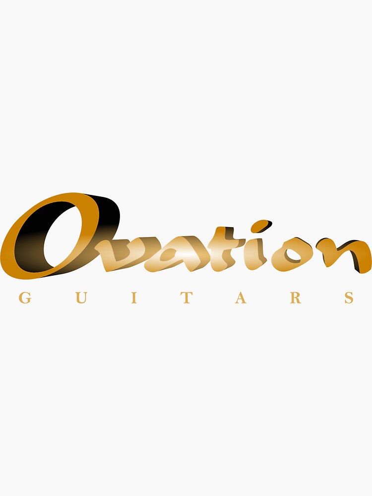 "Awesome Gold Ovation Guitar Design" Sticker for Sale by herasa | Redbubble