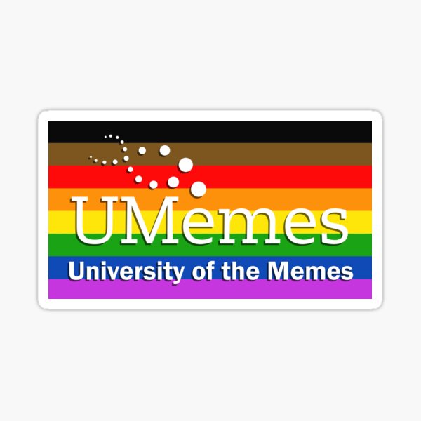 "Pride UMemes Logo" Sticker for Sale by uscimemes | Redbubble