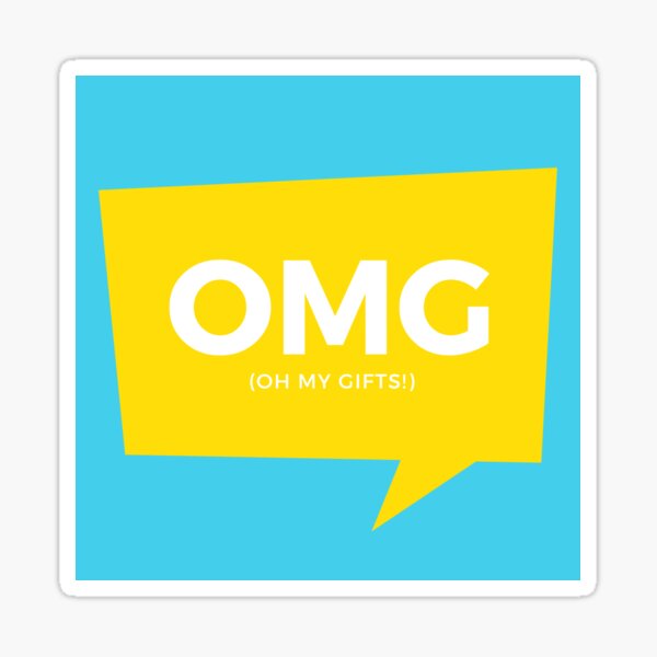 "Omg" Sticker by GlowMarshmallow | Redbubble