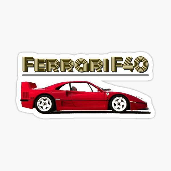 "Vintage Classic 80s Ferrari F40" Sticker for Sale by tmartinezta ...