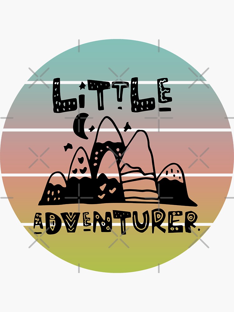 " Little Adventurer sunshine ,vintage circle design ,cute gift ...