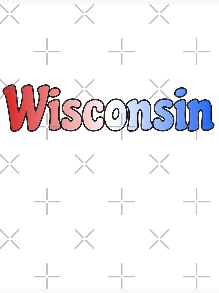 "Wisconsin US America Aesthetic Sticker" Poster by stickersxmuskan ...
