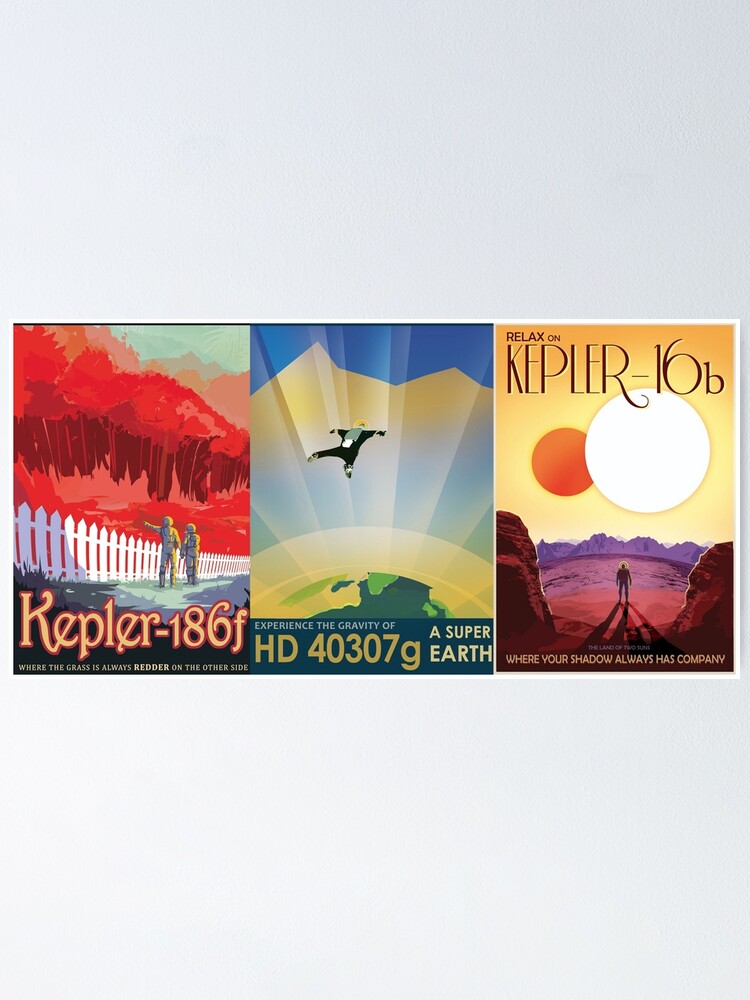 "Three Alien Travel Posters" Poster for Sale by Quatrosales | Redbubble