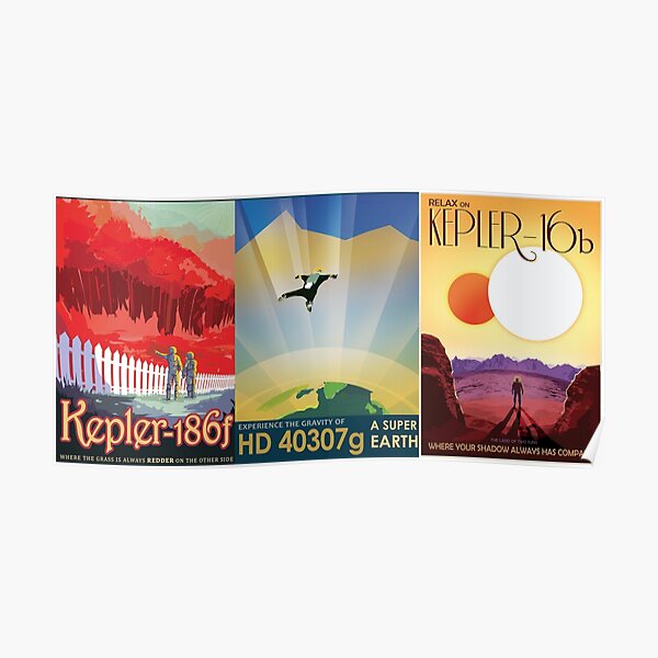 "Three Alien Travel Posters" Poster for Sale by Quatrosales | Redbubble