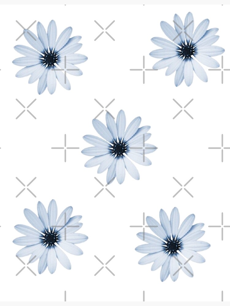"Blue Flower Bouquet Aesthetic Sticker Pack" Art Print for Sale by ...