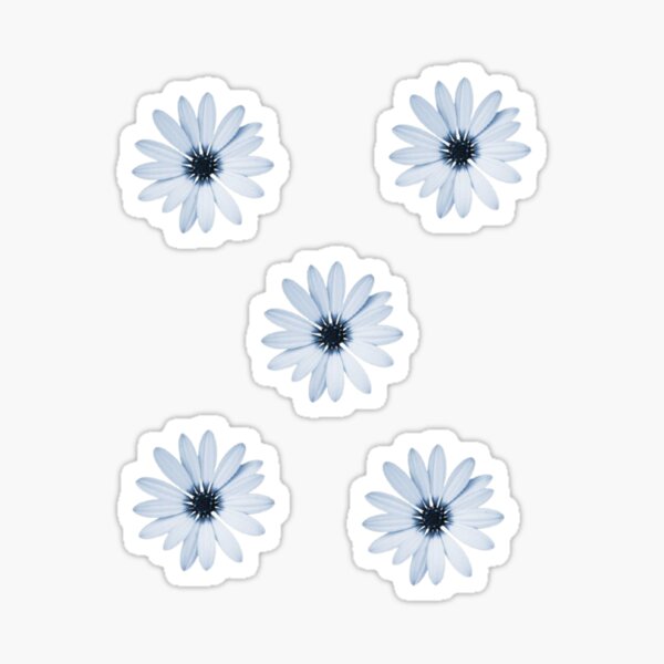 "Blue Flower Bouquet Aesthetic Sticker Pack" Sticker for Sale by ...
