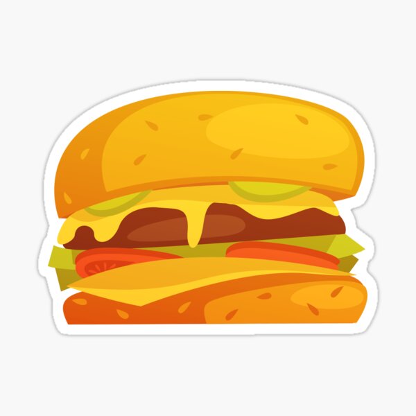 "Cute burger" Sticker for Sale by artMoni | Redbubble
