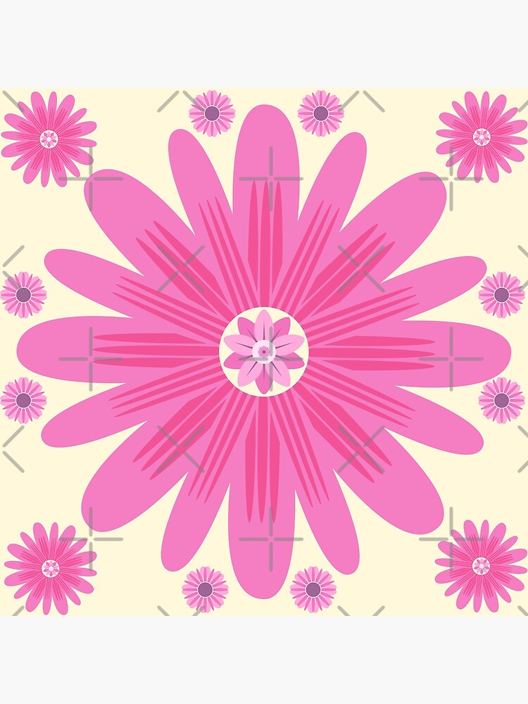 "Pink Flower burst" Poster for Sale by rimmatv | Redbubble