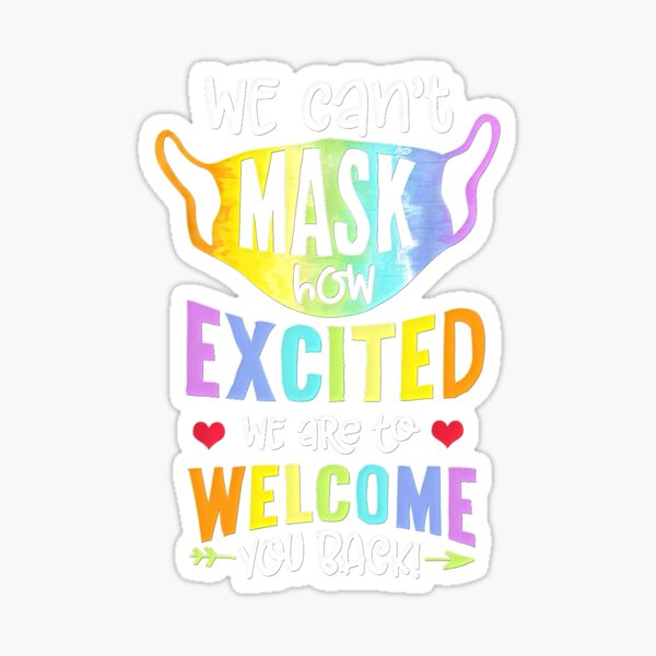 "Can't Mask Excited Back To School Teacher 1st Day Of School Gift ...