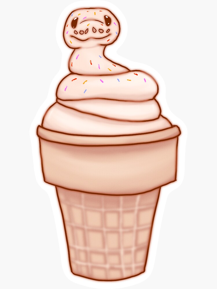 "Ice-cream snake" Sticker for Sale by OddityWeirdest | Redbubble
