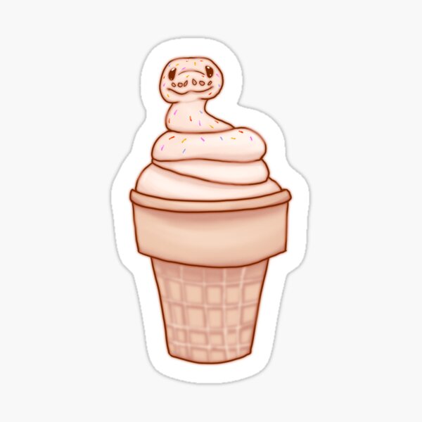 "Ice-cream snake" Sticker for Sale by OddityWeirdest | Redbubble